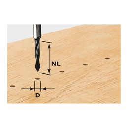 FESTOOL Durchgangsbohrer HW Schaft 8 mm HW S8 D5/30 (491064)