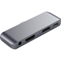 Satechi Smartphone-Adapter »Aluminum Type-C Mobile Pro Hub« grau