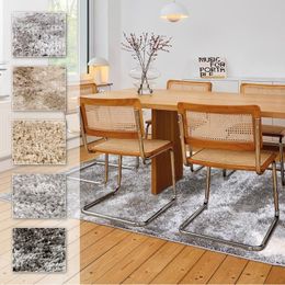 Astra Hochflor-Teppich &raquo;Paulie 251&laquo; rechteckig 25 mm H&ouml;he Langflor, Shaggy, Wohnzimmer, Schlafzimmer silberfarben Obermaterial: 100% Polypropylen B...