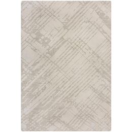 FLAIR RUGS Teppich &raquo;Remy&laquo; rechteckig 12 mm H&ouml;he Hoch-niedriger Flor in Wolle-Optik creme Obermaterial: 100% Polyester B : 200 cm 1 Stk.