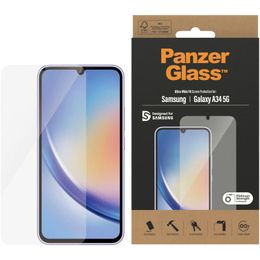 PanzerGlass Displayschutzglas »Displayschutz Samsung Galaxy A34 5G - Ultra-Wide Fit« für Samsung Galaxy A34 5G Kratz-& Stoßfest, Kristallklar,...