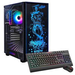 GAMEMAX Gaming-PC »Rockstar 7601« Windows 11 schwarz WLAN AC, 1x PS/2, 2x USB 2.0, 4x USB 3.2 Gen 1, 3x Audio, 1x RJ-45 port