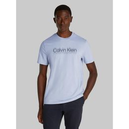 Calvin Klein T-Shirt »CP-DOUBLE LOGO T-SHIRT«, mit großem Logoschriftzug Zen Blue XXL XXL T-Shirt von Calvin Klein