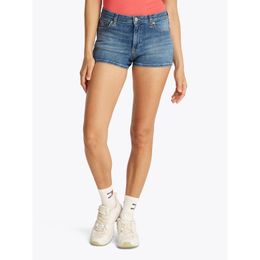 Tommy Jeans Shorts »NORA SHORT BI8233« mit Logo-Badge, in blauer Waschung Denim Medium 27 - N-Gr N-Gr 27 Jeansshorts "Nora" von Tommy Jeans