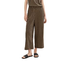 Tom Tailor Denim Culotte mit Streifenmuster black beige stripe L (40) - N-Gr N-Gr L (40) Hose von Tom Tailor Denim