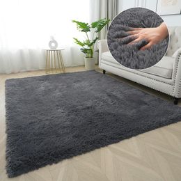 my home Hochflor-Teppich »Leava, besonders weich und kuschelig, leichter Glanz« rechteckig 37 mm Höhe uni, Mikrofaser Teppiche, Plüsch, Wohnzimmer,...