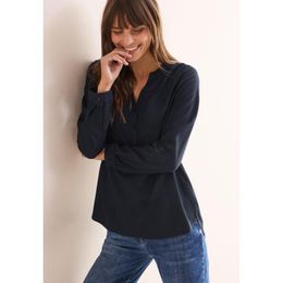 Cecil Langarmbluse mit Turn-Up &Auml;rmeln universal blue XXL (46) XXL (46) Bluse von Cecil