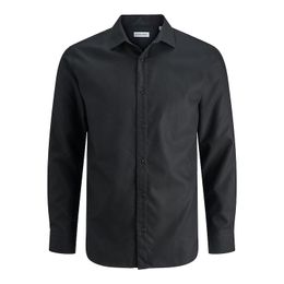 Jack & Jones JACK & JONES Langarmhemd »JJJOE STRUCTURE SHIRT L/S« Black M - N-Gr N-Gr M Cooles Hemd von Jack & Jones