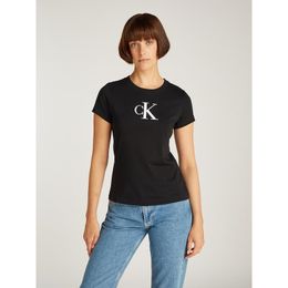 Calvin Klein Jeans T-Shirt mit Logomarkenlabel schwarz XL (42) XL (42) T-Shirt von Calvin Klein