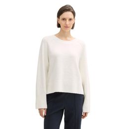 Tom Tailor Rundhalspullover mit Boucle Struktur whisper white M (38) M (38) Pullover von Tom Tailor