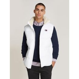 Tommy Jeans Steppweste »TJM POLY PUFFER VEST« Kragen mit Fleece gefüttert, Markenlogo auf Brusthöhe White S S Steppweste von Tommy Jeans