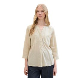 Tom Tailor Schlupfbluse mit Leinen summer beige 46 46 3/4 Arm Bluse von Tom Tailor