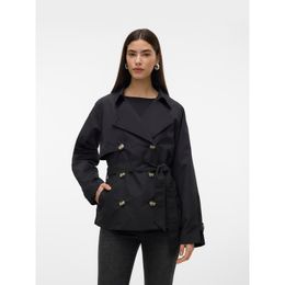 V&eacute;ro Moda VERO MODA Kurzjacke &raquo;VMZOA TRENCHCOAT NOOS&laquo; ohne Kapuze Black M M Kurzer Trenchcoat von Vero Moda