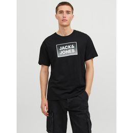 Jack & Jones JACK & JONES Kurzarmshirt &raquo;JJSTEEL TEE SS CREW NECK&laquo; black M M Kurzarm-Design, ideal f&uuml;r Sommer und &Uuml;bergangszeiten
