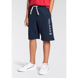 DELMAO Sweatshorts », Basic Sweatbermudas mit Logo-Print« Weiche Sweatware marine 152/158 - N-Gr N-Gr 152/158 Sweatbermudas von Delmao für Jungen