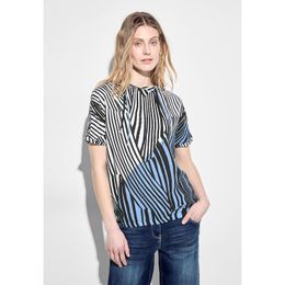 Cecil Kapuzenshirt mit Streifenmuster universal blue XS (36) XS (36) Modisches T-Shirt von Cecil