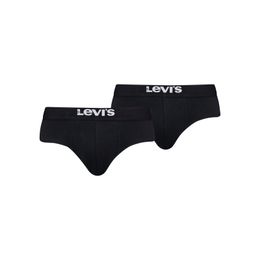 Levi's LEVI'S Slip &raquo;LEVIS MEN SOLID BASIC BRIEF ORG CO 2P&laquo; 2er Pack, mit kontrastreichem Logobund, ohne Eingriff Black L L Unterhose von Levi's