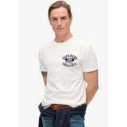 Superdry Rundhalsshirt »TRACK & FIELD GRAPHIC T SHIRT« New Chalk White L L Bedrucktes Shirt von Superdry