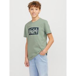 Jack & Jones JACK & JONES JUNIOR T-Shirt »JJCOLTON TEE SS CREW NECK JNR« Iceberg Green 128 128 Kurzarm-Design, hält dich kühl an warmen Tagen