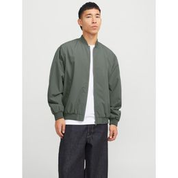 Jack & Jones JACK & JONES Bomberjacke »JJECHARGE BOMBER JACKET NOOS« ohne Kapuze mit Rippbündchen Agave Green S S Herren-Bomberjacke von Jack & Jones
