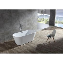 Badewanne Welltime "Tavira", weiß, B:74cm H:60cm L:170cm, Acryl, Badewannen, freistehend, aus hochwertigem Sanitäracryl, mit Pop Up Ventil
