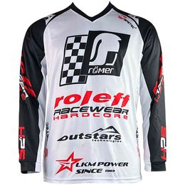 Trainingspullover Roleff "Motocross Jersey Mesh RO" Gr. L, schwarz-wei&szlig; (wei&szlig;, schwarz), Pullover, Damen, L, Obermaterial: 100% Polyester