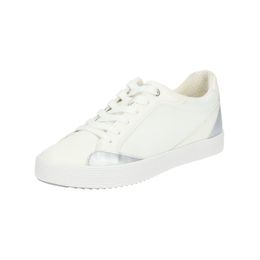 Sneaker Geox "Geox Sneaker Lederimitat/Textil", Damen, Gr. 36, weiß kombi, Lederimitat, Textil, Casual, Schuhe