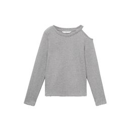 Mango Kids Shirt 'CUTL' M&auml;dchen Gr&ouml;&szlig;e 128 grau