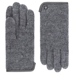 Roeckl Full Finger Gloves 'FELTED WOOL' female Grey size 8