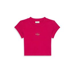 Calvin Klein Jeans T-Shirt Damen Größe XS braun / pink / weiß