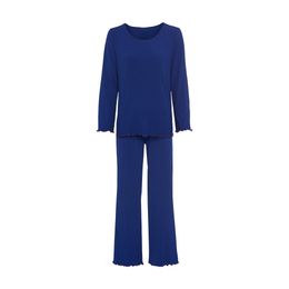 Lscn By Lascana Pyjama Damen Gr&ouml;&szlig;e XS/S dunkelblau Winterkleid
