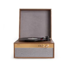 Auna Berklee TT Case Plattenspieler Riemenantrieb 33,3 45 & 78 U/min Stereo Holz