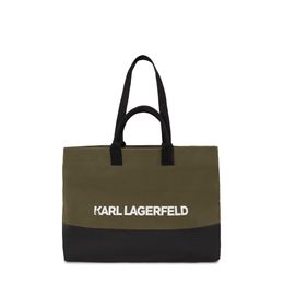 K by KARL LAGERFELD Karl Lagerfeld Shopper 'ESSENTIAL' Herren Gr&ouml;&szlig;e One Size oliv / schwarz / wei&szlig;