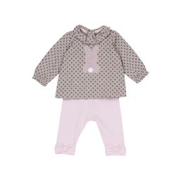 Chicco Outfit M&auml;dchen Gr&ouml;&szlig;e 92 dunkelbeige / braun / ros&eacute; / offwhite