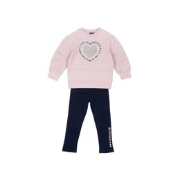 Chicco Outfit M&auml;dchen Gr&ouml;&szlig;e 104 nachtblau / grau / rosa