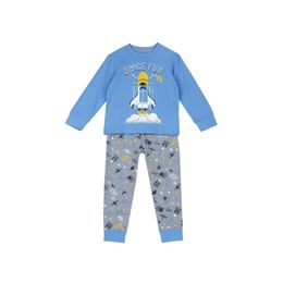 Chicco Schlafanzug Jungen Gr&ouml;&szlig;e 92 hellblau / dunkelgelb / grau / wei&szlig;