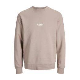 Jack & Jones Jack & Jones Sweatshirt 'JJESoho' Herren Gr&ouml;&szlig;e M hellbraun / wei&szlig;