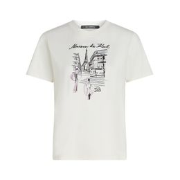 K by KARL LAGERFELD Karl Lagerfeld T-Shirt 'PARIS' Damen Gr&ouml;&szlig;e L schwarz / wei&szlig;