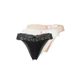 Hunkem&ouml;ller Hunkem&ouml;ller String 'Madison' Damen Gr&ouml;&szlig;e L beige / schwarz / wei&szlig;
