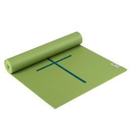 YOGISTAR.COM Yogamatte 'Plus Alignt' Damen Größe 7 hellgrün / dunkelgrün
