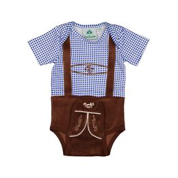 Isartrachten Body in Blau/ Braun - 36% | Größe 92 | Baby-bodys