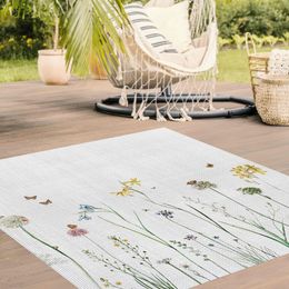 Bilderwelten Vinylteppich Geometrische Fliesen kleine Dreiecke Olivgr&uuml;n mit Bord&uuml;re