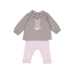 Chicco Outfit M&auml;dchen Gr&ouml;&szlig;e 92 dunkelbeige / braun / ros&eacute; / offwhite