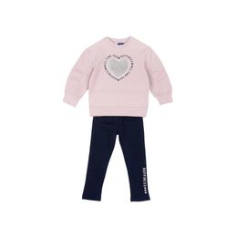 Chicco Outfit M&auml;dchen Gr&ouml;&szlig;e 104 nachtblau / grau / rosa