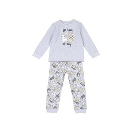 Chicco Schlafanzug M&auml;dchen Gr&ouml;&szlig;e 86 hellgrau / ros&eacute; / schwarz / wei&szlig;