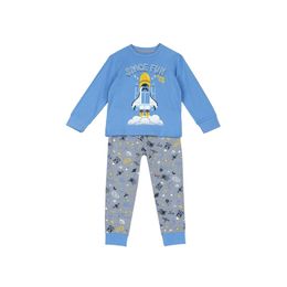 Chicco Schlafanzug Jungen Gr&ouml;&szlig;e 92 hellblau / dunkelgelb / grau / wei&szlig;