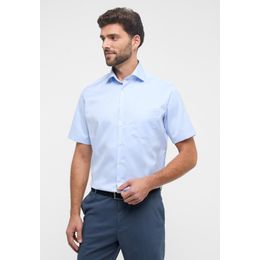 Eterna Herren Kurzarmhemd "MODERN FIT", blau, Gr. 39, Twill, 100% Baumwolle, Hemden, NON IRON (b&uuml;gelfrei)