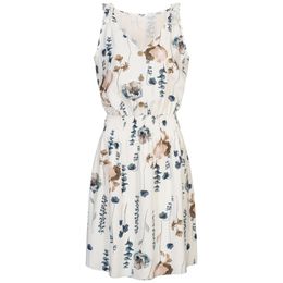 Cloud5ive Kleid Damen Größe 44 beige / blau / braun / weiß Winterkleid