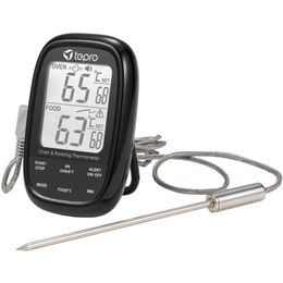 Grillthermometer Tepro, schwarz, B:7,1cm H:10,9cm T:2,8cm, Temperaturmessger&auml;te, mit Dualsensor