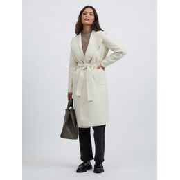 Kurzmantel Vila "VIJUICE COAT - NOOS", Damen, Gr. XL, beige (birch), Web, Obermaterial: 80% Polyester, 10% Polyamid, 10% Viskose, unifarben, regular fit knielang, V-Ausschnitt, Mäntel